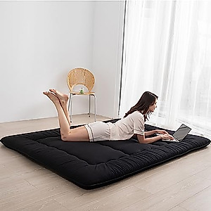 MAXYOYO Japanese Floor Mattress Futon Mattress Full Size, Shikibuton Tatami Mat Floor Bed, Roll Up Foldable Mattress Topper, for Guest Camping RV