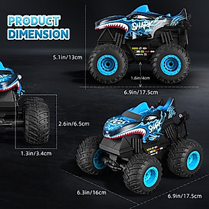 Sunrad Remote Control Car Toys for Kids Boys, RC Monster Truck with 360°Rotation Upright, Light & Music, Indoor Outdoor All Terrain Rechargeable Electric RC Car Toys Gifts for 3 4 5 6 7 8-12 Year Old