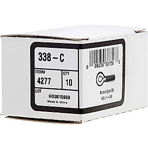 Hillman 4277 Stainless Steel Screw Eyes (#8 x 1-5/8") - 10 pieces