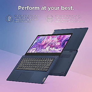 Lenovo 2022 IdeaPad 3i 14" FHD Business Laptop, Intel 12th Gen i5-1235U, 8GB RAM, 256GB PCIe SSD, Backlit Keyboard, Intel Iris Xe Graphics, 720P Webcam, Abyss Blue, Win 11, 32GB Snowbell USB Card