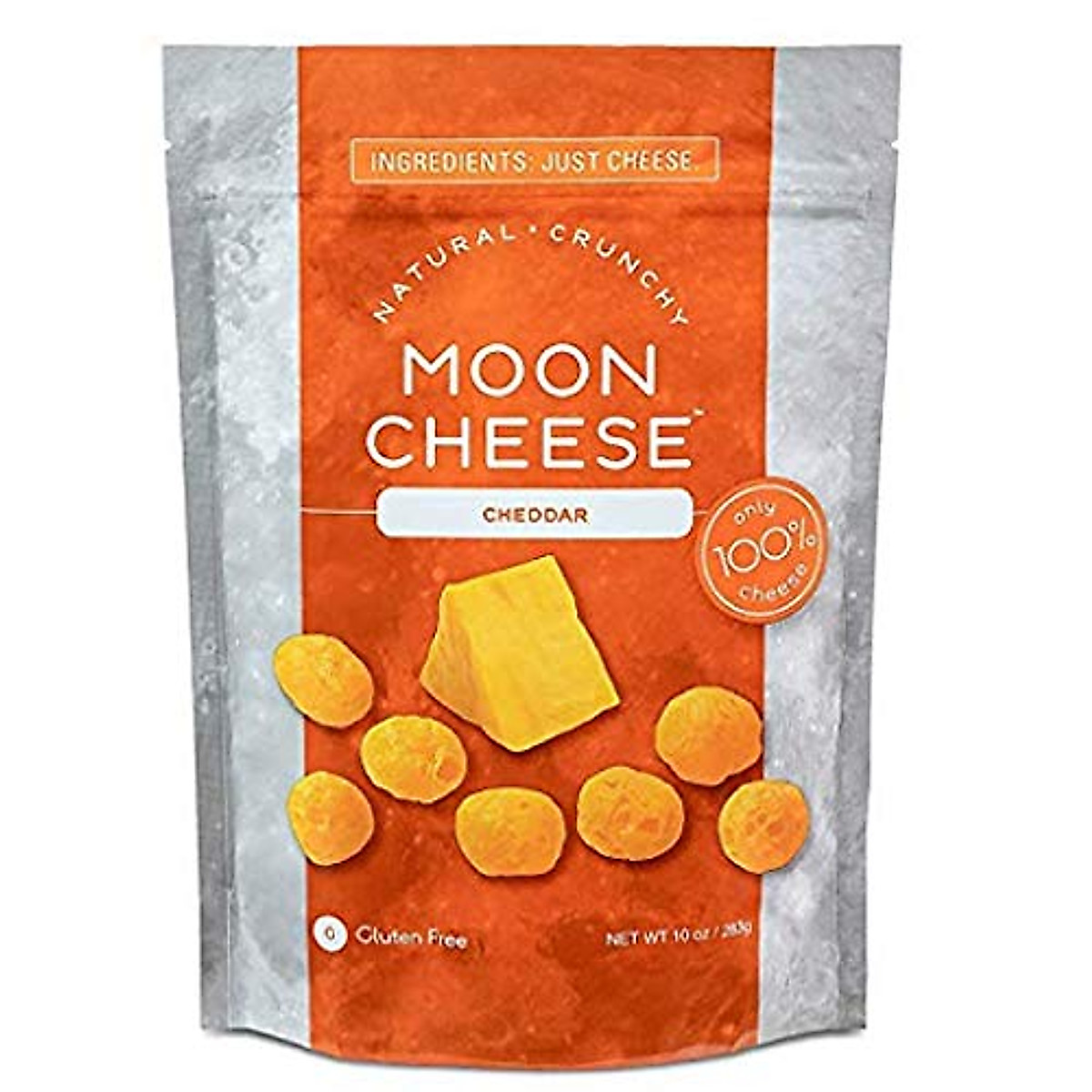 Moon Cheese - 100% Natural Cheese Snack - Cheddar - 2 oz, 10 ounce (pack of 1)