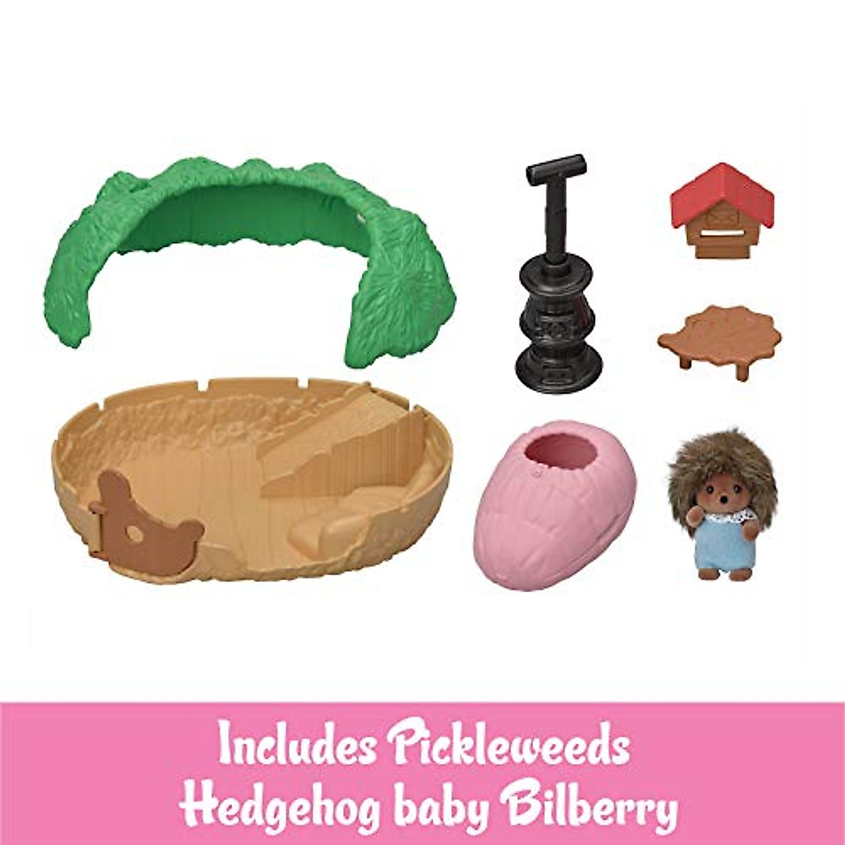 Calico Critters Baby Hedgehog Hideout Playset; Collectible Dollhouse Toy with Figure & Environment Included