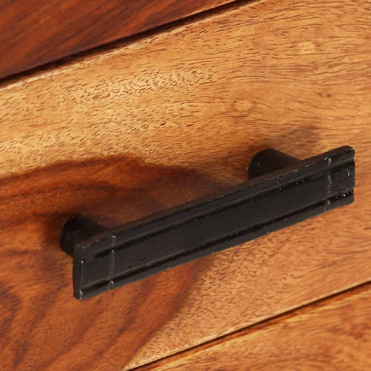 QJBSAVVA Nightstand 15.7"x11.8"x19.6" Solid Sheesham Wood,Bedroom Furniture Side Tables Sofa Side Table Suitable for Bedroom, Living Room, Office, Corridor