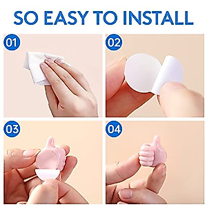 PFCKE 16 Pieces Silicone Thumb Wall Hook Thumb Wall Thumb Wall Hooks for Hanging Hooks for Hanging Multifunctional Nails-Free Utility Silicone Hooks for Hanging Kitchen Bathroom Home Office 8 Colors