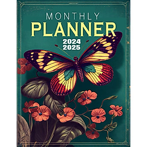 2024-2025 Monthly Planner: Stay Productive and Stylish with Our Elegant Large Vintage Butterfly & Floral Two 2 Year Agenda Organizer Diary - 24 Months Calendar