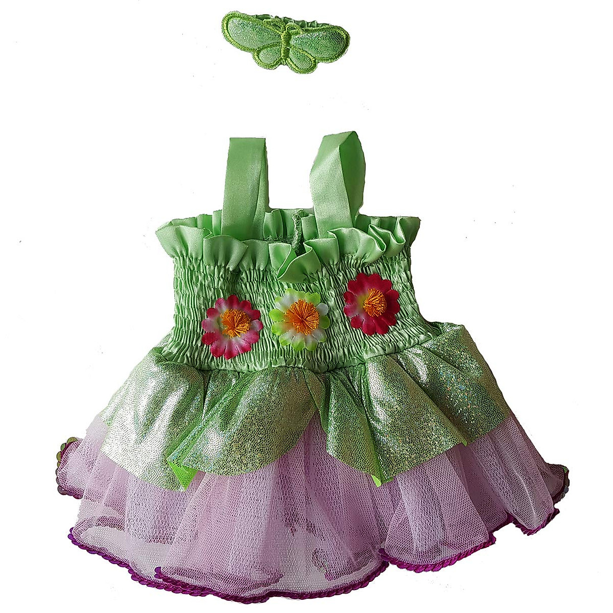 Fairy Dress Outfit Teddy Bear Clothes Fits Most 14" - 18" Build-a-bear and Make Your Own Stuffed Animals