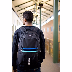 Brenthaven Tred Alpha Backpack with Padded Pockets for 15 inch Laptop, MacBook, Chromebooks & Tablets - Durable, Comfortable, Spacious and Secure for College, Office, Business or Personal Use - Black