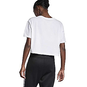 Nike Sportswear Essential omen's Cropped Futura Icon T-Shirt BV6175-100 Size S White/Black