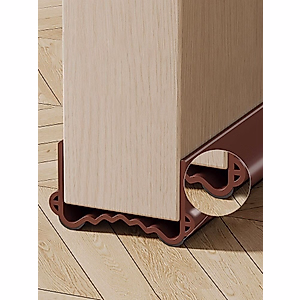 2-Pack Door Draft Stopper PVC Adjustable Length 37" Easy to Install Door Bottom Gap Filler