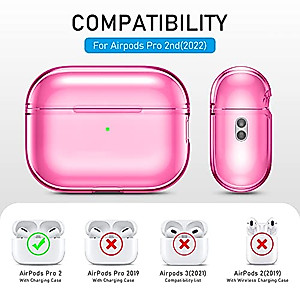 Valkit Compatible Airpods Pro 2nd Generation Case Clear, Soft TPU AirPods Pro 2 Case Transparent Protective Shockproof with Lanyard for Women Men iPods Pro 2 Case for Airpods Pro 2 Charging Case