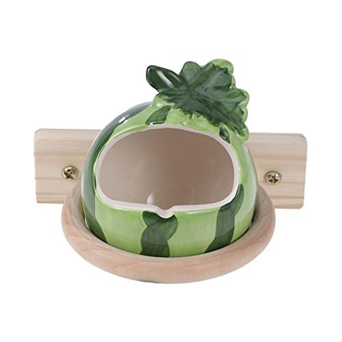 POPETPOP Bird Feeder for Cage-Bird Food Feeding Bowl Feed Cup for Small Parrots Cockatiels Conure Hamster Small Animal Drinking Water Container for Birds Cage Accessories-Watermelon