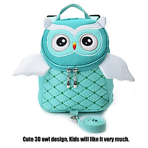 Toddler Harness Leashes - Toddler Anti-Lost Harness Backpack, Yuepin Kids Harness Children Leash Cute Owl Kids Walking Wristband Assistant Strap Belt for Parent Girls Outdoor Activity (Green)