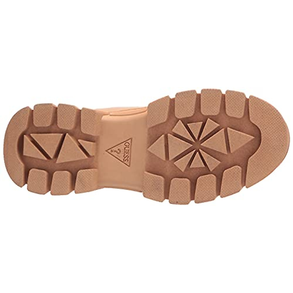 GUESS Women's HESTIA Combat Boot, Nude, 7.5