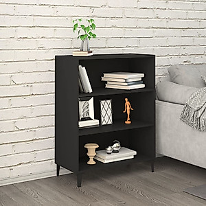 TIFITGO Asomie Sideboard Black 27.4"x12.8"x35.4" Engineered Wood Home Furniture Cabinets Fashion Kitchen Indoor Storage Buffets Sideboards Storage Cabinet US Stock Fast Shipment Black