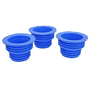 KRISMYA 3 Pack Drain Pipe Hose Silicone Plug,Washing Machine Drain Hose Seal - Silicone Sealing Plug Kitchen Pipe Sewer Seal Ring Washing Machine Laundry Room Bathroom Bathtub