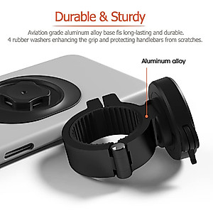 CQ Mountain Bike Phone Mount, Sincetop Bike Phone Holder for Bike Stem/Motorcycle Handlebar, 1s Lock/Detach Aluminum Scooter/MTB/Bicycle Cell Phone Holder Clip for iPhone & All 4.5"-7" Smartphones