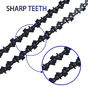 Opuladuo 2PC 6 Inch Chainsaw Chain, Replacement Chain for BLACK+DECKER Alligator Lopper LLP120, LLP120B, LP1000, NLP1800 Chain Saw - 1/4" - .050" - 42 DL