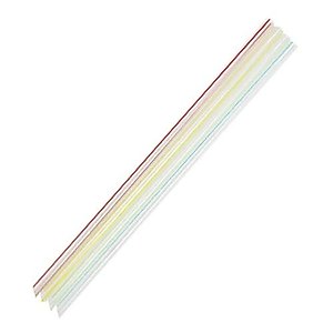 Karat C9051 9" Jumbo Straws (5 mm Diameter), Diagonal Cut, Assorted Striped Colors (Pack of 8000)