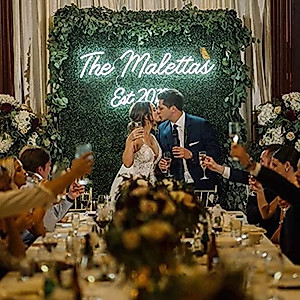 GYIODFU LC-Sign Custom Neon Signs for Bedroom, Wedding Party, Personalized Dimmable Led Neon Sign for Wall Decor, Birthday Gift, Shop Business Signs