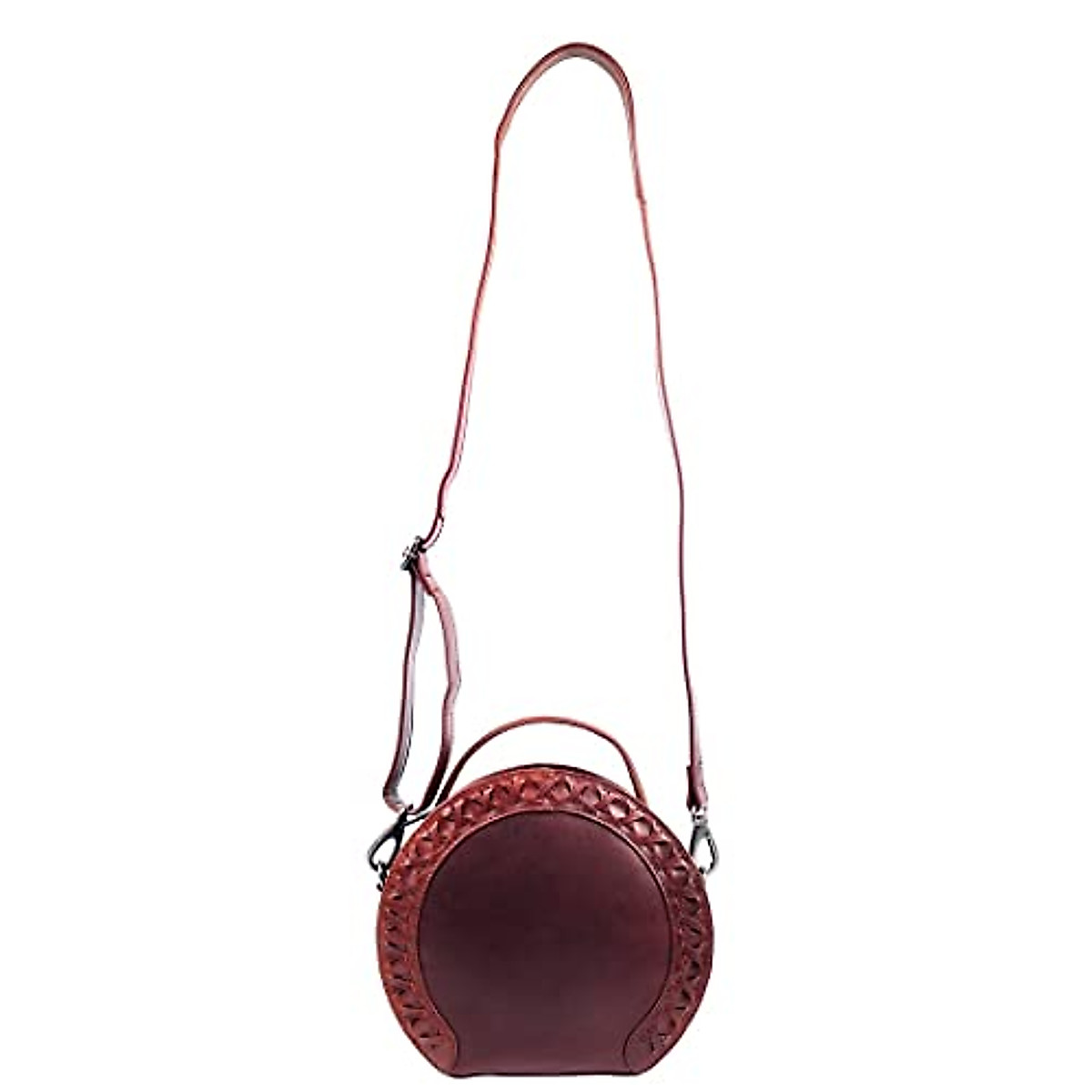 Lady Conceal Oaklee Concealed Carry Crossbody - Womens Locking Concealed Carry Purse - Crossbody Bag with Gun Holster (Mahogany)