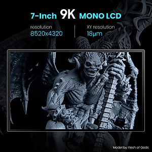ELEGOO Resin 3D Printer, Mars 3 Pro MSLA 3D Printer with 6.6-Inch Ultra 4K Monochrome LCD, Print Size of 5.647"(W) 3.52(D) 6.8"(H) and Replaceable Activated-Carbon