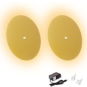 SKIVTGLAMP 9.84″Iron Wall Sconce Rechargeable Battery Operated LED IR Sensor Wall Lamp, No Drilling Cordless Farmhouse Grind Arenaceous Paint for Rustic Backlight Leaning Customizable (Golden)