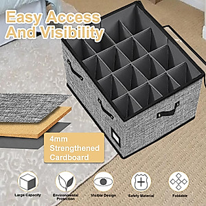 ouruer Shoe Storage Organizer for Closet,Stackable Shoe Storage Boxes for Entryway,Foldable Shoes Rack Organizer,Clear Large Shoe Bin Fits up to 16 Pairs of Low-Top Shoes or 8 Paris of High-Top Shoes