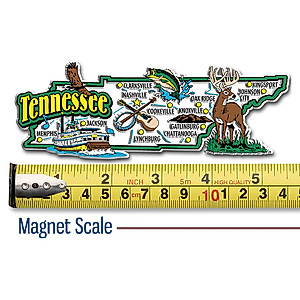 Tennessee Six-Piece State Magnet Set by Classic Magnets, Includes 6 Unique Designs, Collectible Souvenirs Made in The USA