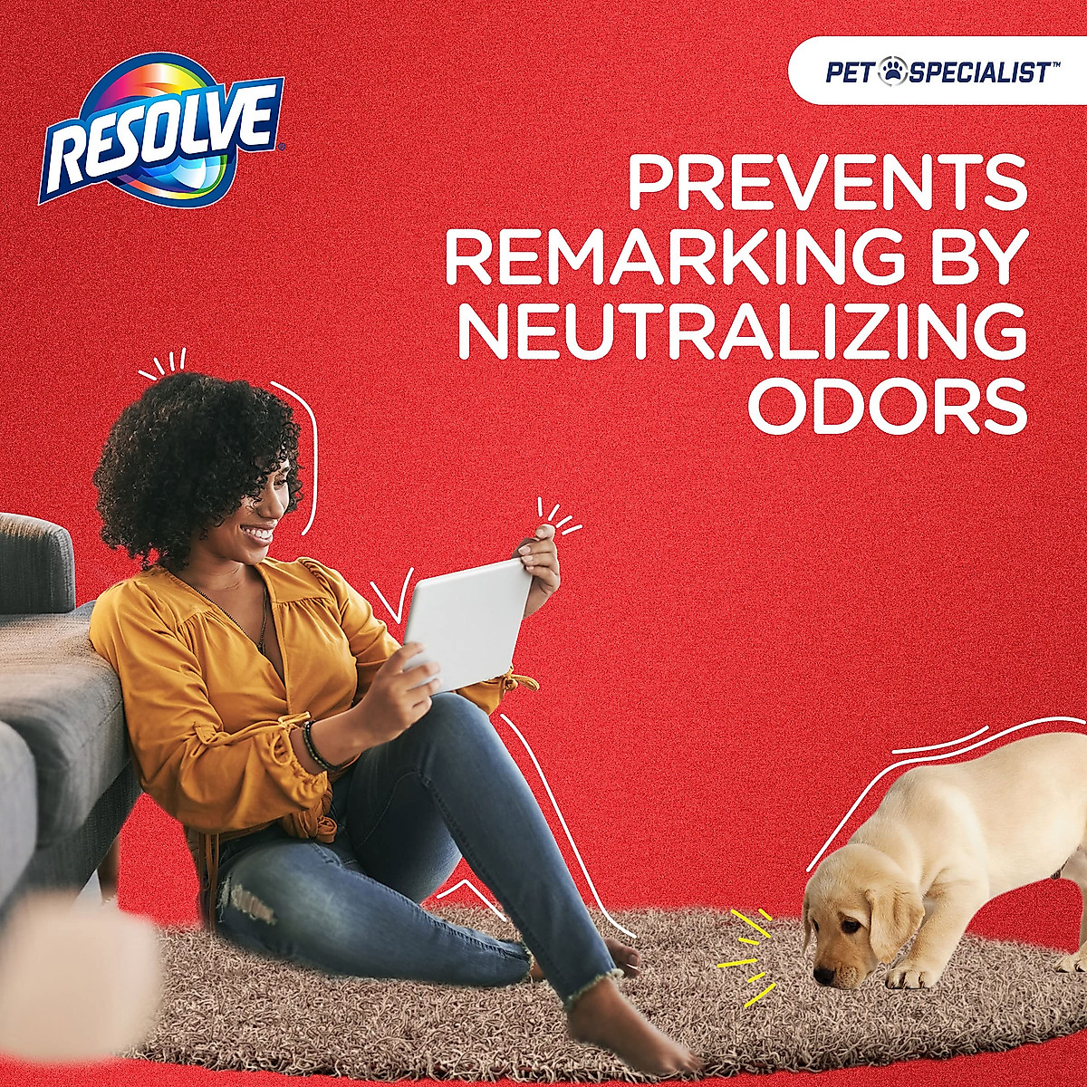 Resolve Pet Specialist Heavy Traffic Foam, Carpet Cleaner, 2 packs of 22oz