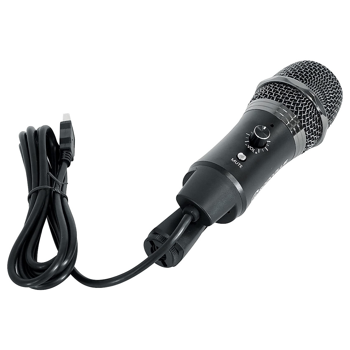 Rockville A-Stream Live Streaming USB Microphone w Gain+Mute Control+Stand+Cable