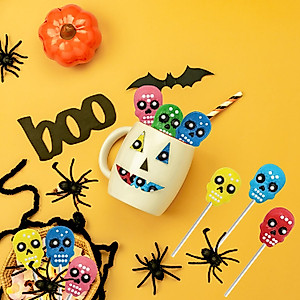 Fruidles Halloween Skull Candy Day of the Dead Lollipops Individually Wrapped (12-Pack