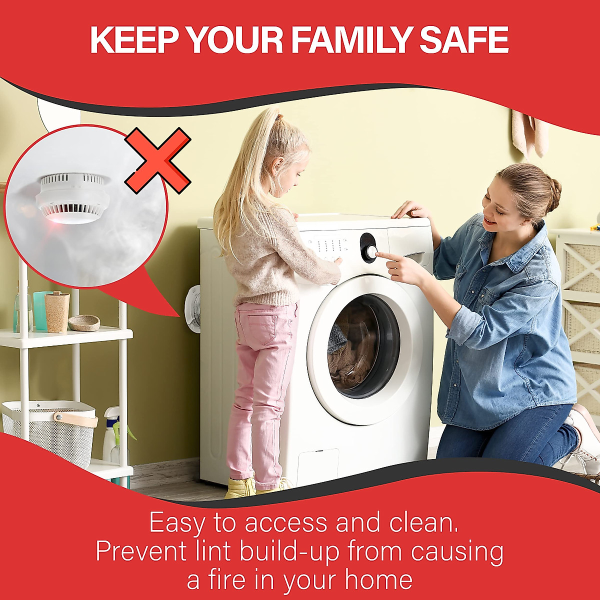 Dryer Dock The Original Dryer Vent Quick Release - Two-Piece Dryer Hose Quick-Connect, Twist & Lock Tight, Fits 4 Inch Tubes,White