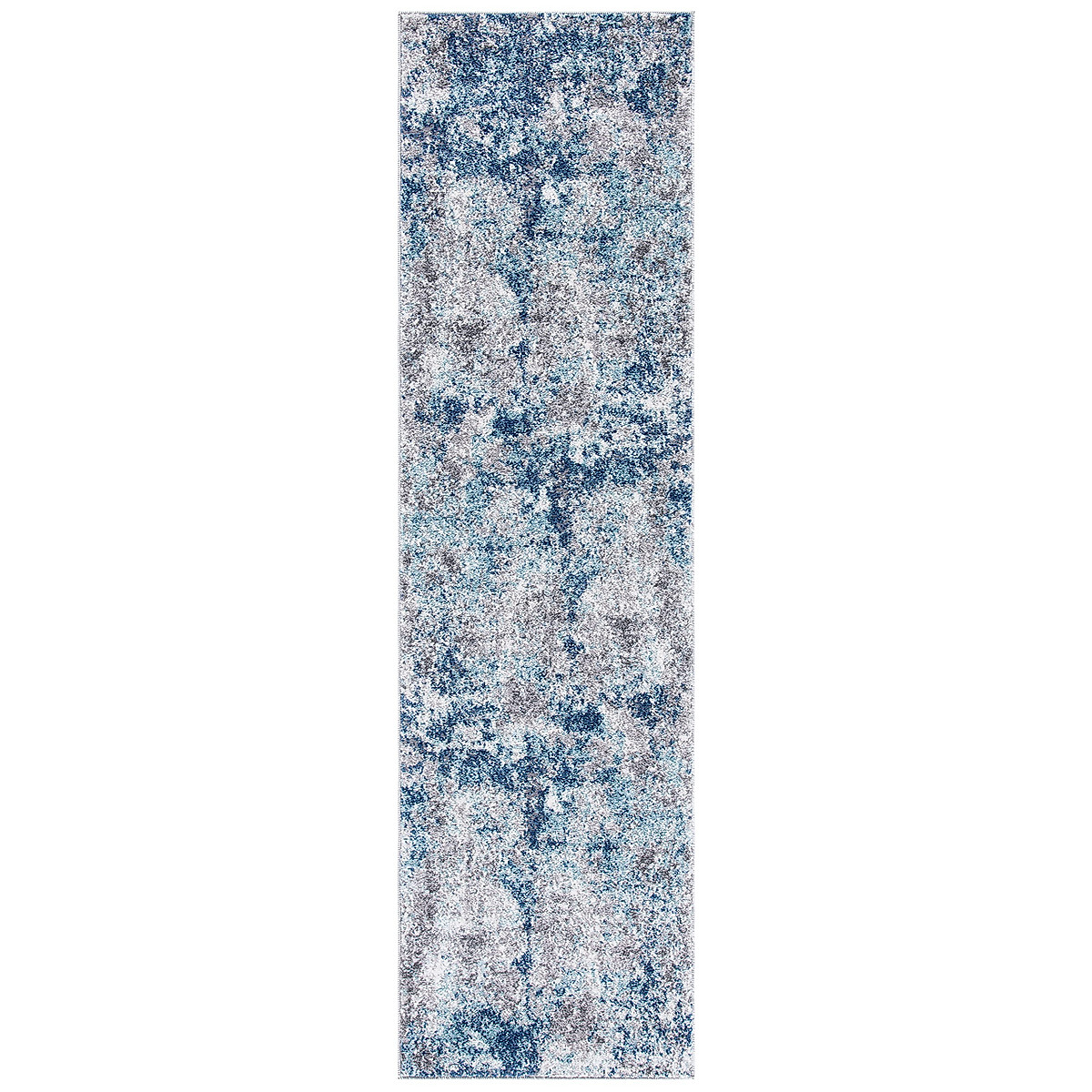 SAFAVIEH Aston Collection Area Rug - 6' x 9', Navy & Grey, Modern Abstract Design, Non-Shedding & Easy Care, Ideal for High Traffic Areas in Living Room, Bedroom (ASN710N)