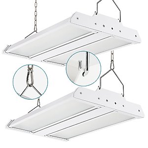Xbuyee High Bay LED Shop Light 2-Pack 1.35FT 150W 21000LM 5000K Daylight 100-277V, Commercial LED Linear High Bay Lights for Warehouse Workshop Supermarket Stadium, ETL