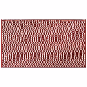 DII Reversible Indoor/Outdoor Diamond Woven Rug, 4x6', Rust