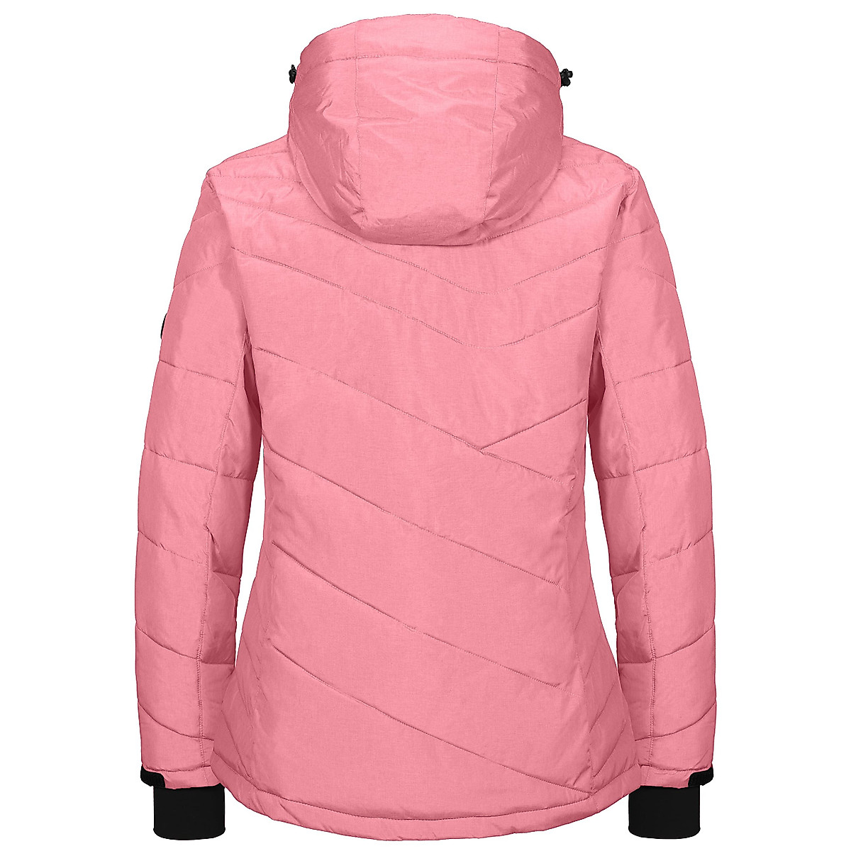 Little Donkey Andy Women's Warm Windproof Ski Insulated Jacket Water Repellent Winter Snowboarding Snow Coat With Detachable Hood Pink M