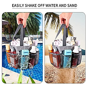 Faswyong Mesh Shower Caddy,Portable Shower Caddy Dorm, Quick Dry Mesh Shower Caddy, Bathroom mesh shower Caddy For College Dorm Room Essentials, Gym, Bathroom, Camp, Travel(Gary)