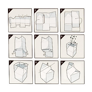 Pack of 48 White Party Favor Milk Cartons - Ready to Personalize Cafeteria Milk Gift Boxes for Wedding, Birthday Party, Baby Shower and Bridal Shower Favors (Size: 3" L x 3" W x 5" H)