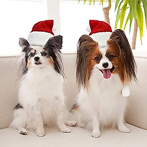 3 Sets Cat Santa Hat with Scarf Christmas Pet Outfit Adjustable Pet Costume Set Pet Santa Clause Apparel Puppy Dog Santa Hat New Year