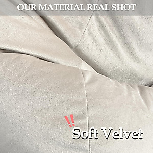 LPMOERA Stuffed Animal Storage Bean Bag Chair Cover (No Filler) Zipper Soft Fuzzy Fluffy Stuffable Bean Bag Cover for Organizing Children Plush Toys or Memory Rose Pink Small