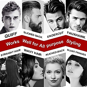 Vent Hair Brush, 11 Row Vented Hairbrush for Men and Women, Vent Brushes With Ball Tipped Bristles for Wet Short Curly Straight Hair Blow Drying Quickly(Black)