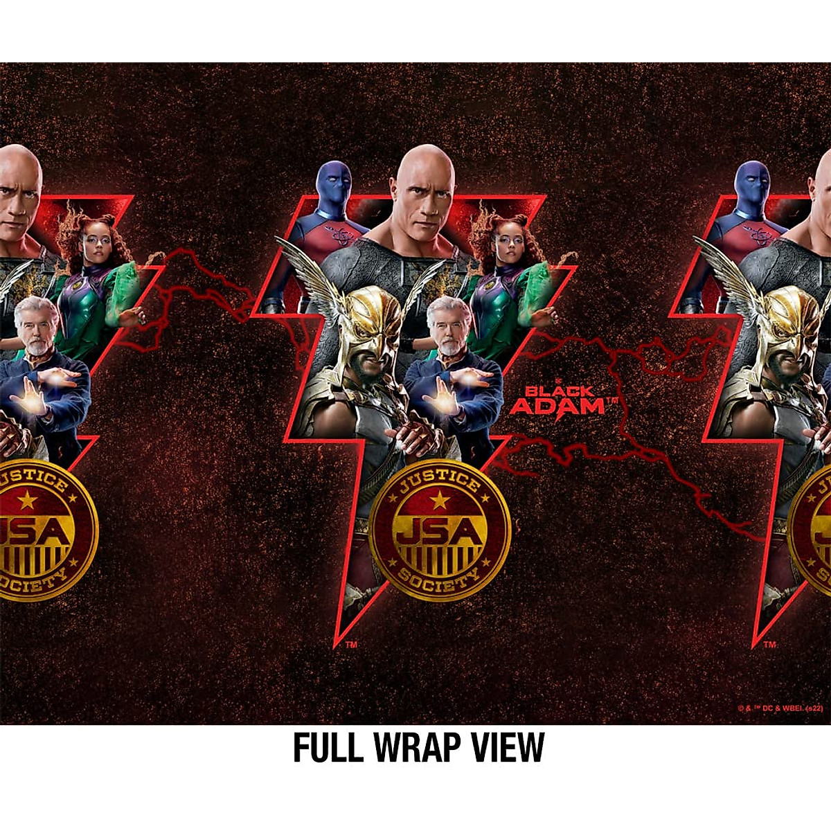 Black Adam OFFICIAL Character Bolt Black 24 oz Insulated Canteen Water Bottle, Leak Resistant, Vacuum Insulated Stainless Steel with Loop Cap