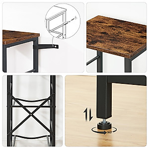 HOOBRO Water Jug Rack, Water Bottle Holder, 5 Gallon Water Jug Rack, 4-Tier Water Bottle Stand, Water Jug Stand, for Kitchen, Living Room, Office, Rustic Brown and Black BF02ST01