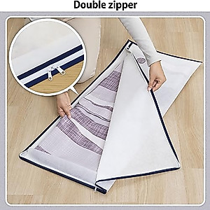 Astro 001-10 Kimono Storage Bag, White, 2-Way Opening, Set of 5, Transparent Window, Non-woven Fabric, Zipper Type