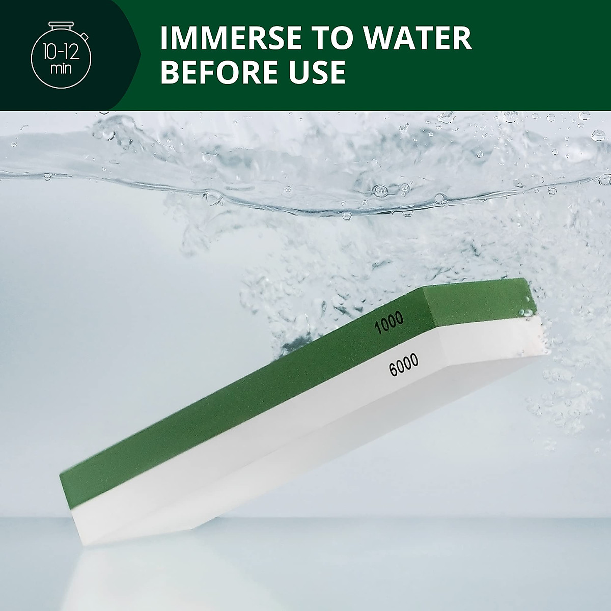 Universal Knife Sharpening Stone w/Dual Grit 1000/6000 for Kitchen Knife Set, Chef Knife, and more - Whetstone Sharpening Kit with Angle Guide, Non-Slip Silicon and Bamboo Bases by ROYAL CRAFT WOOD