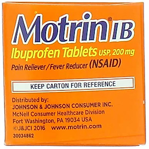 Motrin IB Ibuprofen Tablets, 200 Mg, 50 Count (Pack of 3)