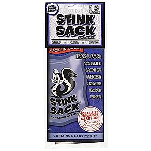 3pc Stink Sack Smell Proof Storage Bags - Black - 7.5" x 7"
