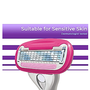 Personna Women's 5 Blade Razor Bulk Pack of 24 Replacement Cartridges Only For Personna Razors - Handle Not Included With This Pack