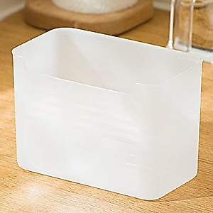 LINFIDITE 2 Pack Fridge Side Door Storage Containers Refrigerator Organizer Box Durable Plastic Storage Bins for Fridge, Counter, Cabinet Kitchen Organization Food Storage