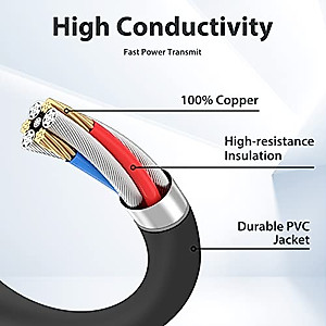 bchsadvb RV Generator Adapter Cord with Handle 12 Inch 30 Amp 125/250V 4-Prong L14-30P Twist Lock Male to TT-30R Female, STW 3/C 10 AWG